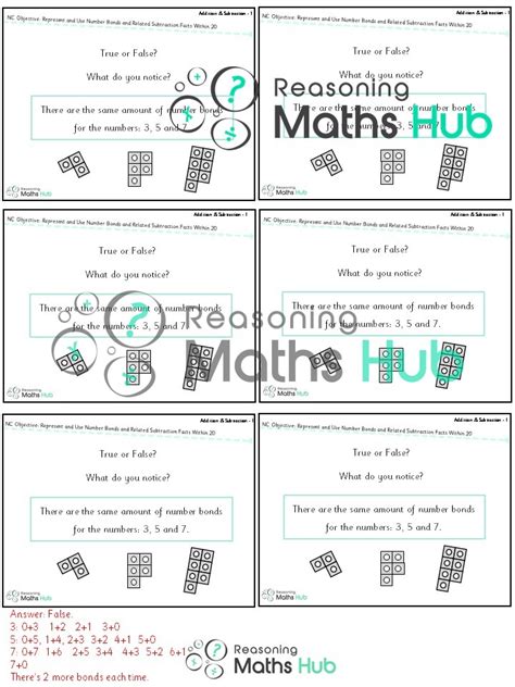 Represent And Use Number Bonds And Related Subtraction Facts Within 20
