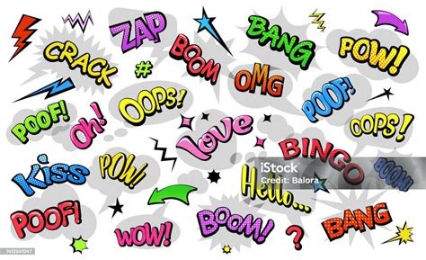 Comic Colored Speech Bubbles With Text Comic Background In Pop Art Style Vector Illustration ...