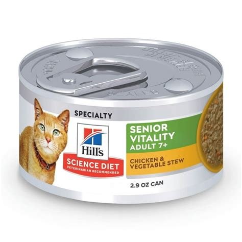 Hills Science Diet 7 Senior Vitality Chicken And Vegetable Stew Wet Cat