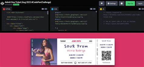 Css Tickets Examples Webtopic