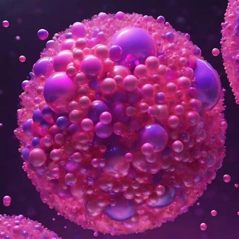 Premium Ai Image Metaverse D Render Morphing Animation Pink Purple Abstract Metaball