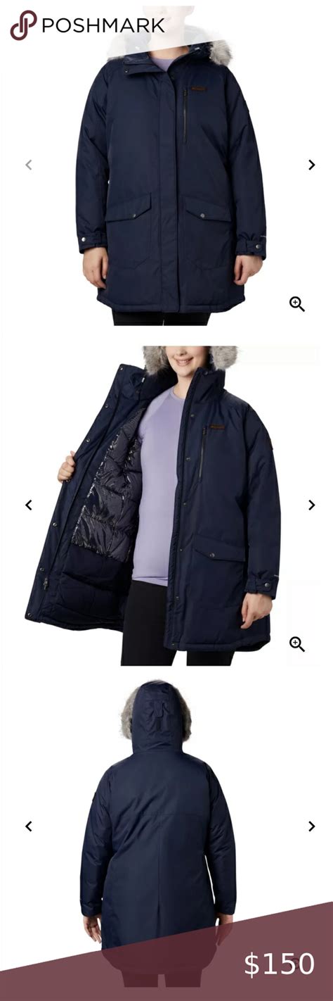 Womens Suttle Mountain Long Insulated Jacket Plus Size Omni Heat Dark