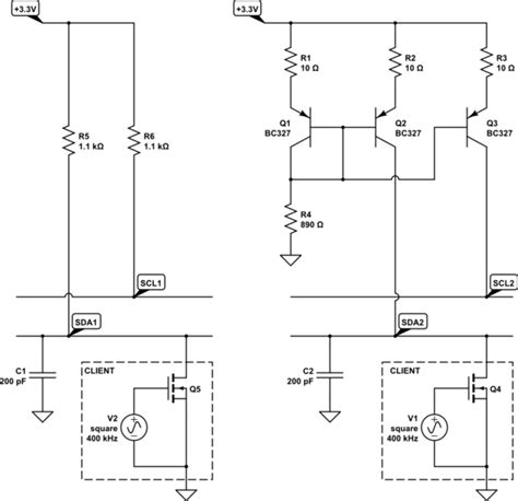 Pullup Does A Fet Level Shifter Have A Significant Effect On I2c Rise