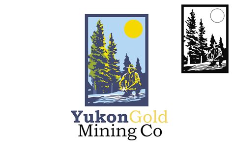Personable Upmarket Gold Panning Logo Design For Yukon Gold Mining Co