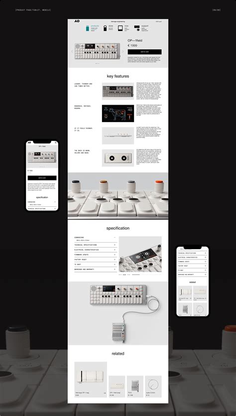 Teenage Engineering E Commerce Redesign Behance