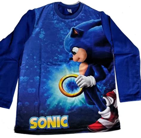 Sonic Polera Azul Cuotas Sin Interés
