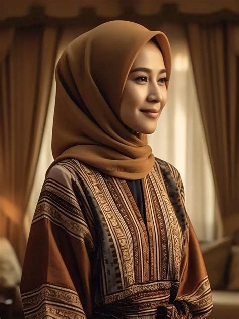 8 Inspirasi Gamis Motif Kekinian Untuk Wanita Usia 40 An Tampil Lebih