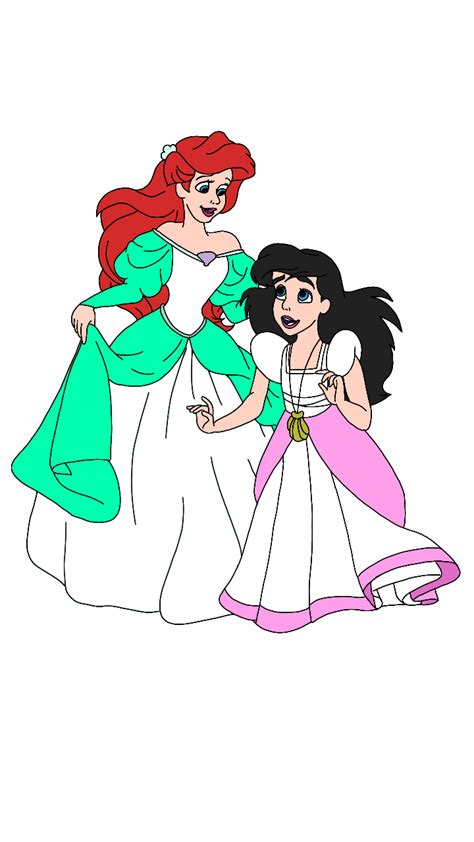 Ariel And Melody Colored 2 By Kittythenerd On Deviantart