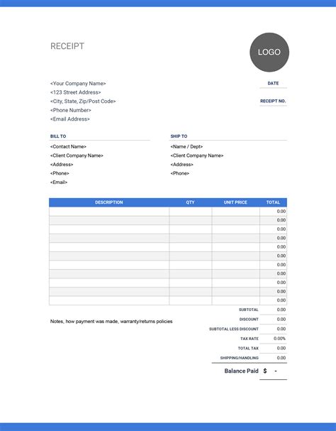 14 Free Receipt Templates Download For Microsoft Word Excel And