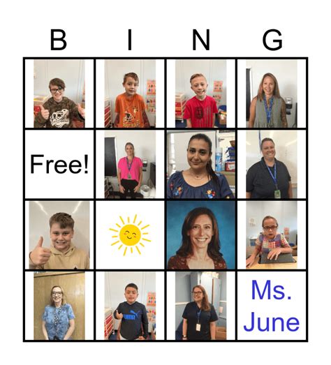 My Class Bingo Card