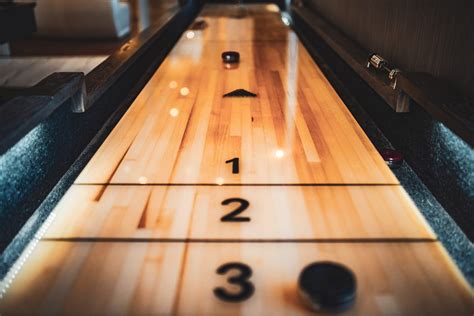 Table Shuffleboard Rules 10 Off Cabinets Matttroy