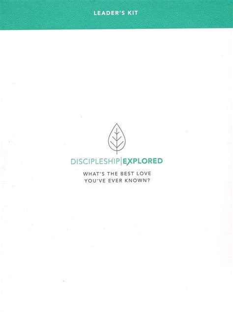 Discipleship Explored Leaders Kit Ce Malaysia