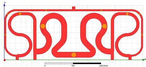 The Top View Of The Model Of The Strip In Hfss Download Scientific