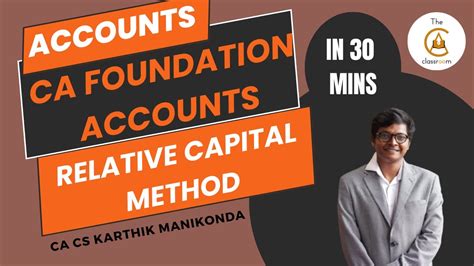 Relative Capital Method Ca Foundation Partnership Accounts New