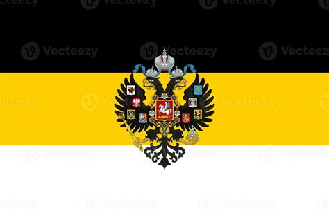 Russian Imperial Flag With A Double Headed Eagle First Official State