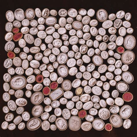 19th Century Plaster Cast Classical Intaglio And Cameo Collection
