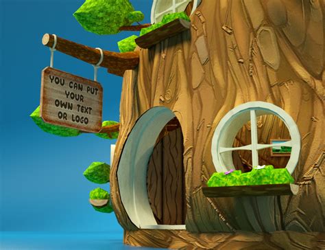 Cartoon Wooden Bear House Interior 3d Turbosquid 1362797