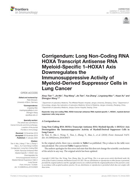 PDF Corrigendum Long Non Coding RNA HOXA Transcript Antisense RNA Myeloid Specific HOXA