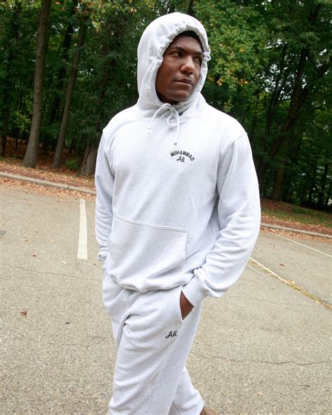 Muhammad Ali Chest Embroidered Heavyweight Cotton Terry Pullover Hoodi