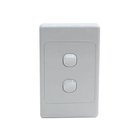 2 Gang Switch Vertical White 250v 10a U1902 V Youu