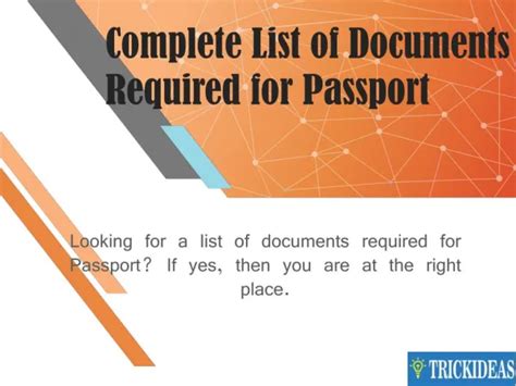 Ppt List Of Documents Required For Indian Passport Application Powerpoint Presentation Id