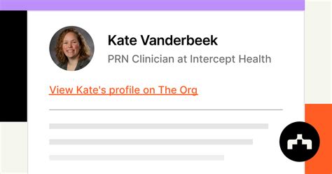 Kate Vanderbeek Prn Clinician At Intercept Health The Org