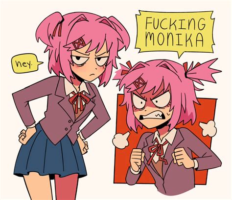 Marreeps Natsuki Doki Doki Literature Club Doki Doki Literature Club 1girl Clenched Hands