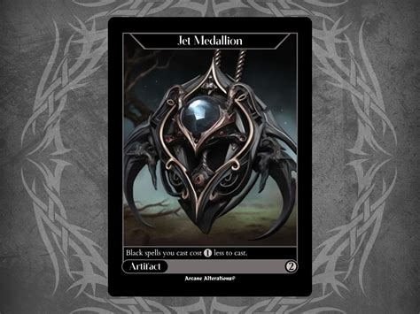 Jet Medallion Full Art Custom Card Etsy
