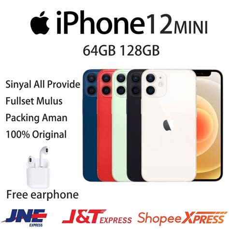 Jual Apple Iphone 12 Mini 64gb 128gb 256gb Hp Ip12 Mini Original Fullset Garansi 1 Bulan