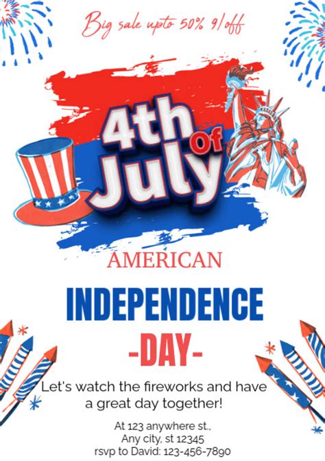 Happy 4th Of July America Independence Day Template Postermywall