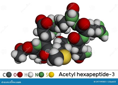 Argireline Molecule Molecular Structure Acetyl Hexapeptide 3 Ball