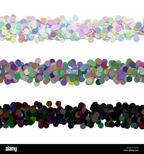 Seamless Dot Pattern Paragraph Dividing Line Design Set Vector
