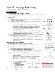 Natural Language Processing Exam Summary Pdf Natural Language Processing SUMMARY EXAM
