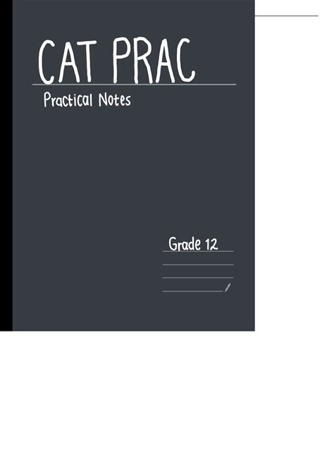 Summary Cat Practical Notes Grade 12 Cat Stuvia Sa