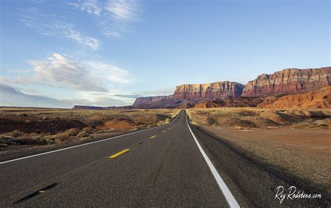 Lonely Desert Highway Landscape In Northern Az