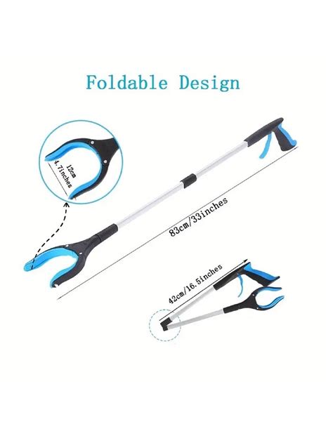 1pc Reacher Grabber Tool Folding Sanitary Pickup Grabbers For Elderly Lightweight Extra Long