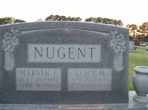 Alice M Marshall Nugent 1906 1996 Mémorial Find A Grave