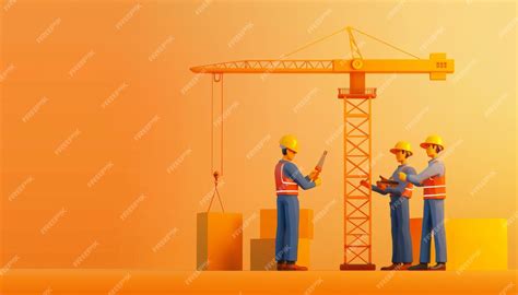 Constructing Progress Skilled Construction Workers Assembling Tower