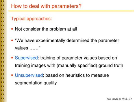 Ppt Exploring The Parameter Space Of Image Segmentation Algorithms Powerpoint Presentation