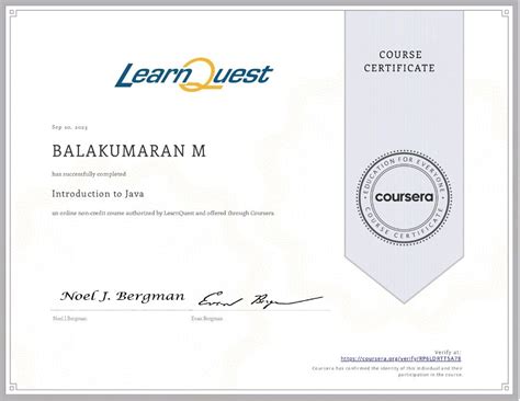 Balakumaran Manokaran On Linkedin Java Learning Coursera