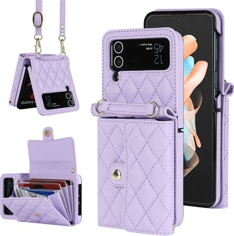 Amazon Com Xnxcevi Crossbody Wallet Case For Samsung Galaxy Z Flip With Rfid Blocking Card