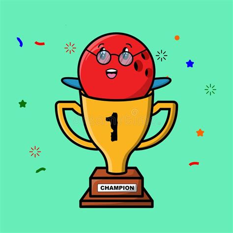 Cute Cartoon Bowling Ball Stock Vector Illustration Of Drawing 241527808