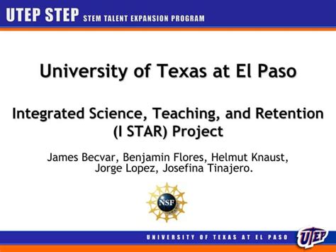 Utep Step Program Curriculum Innovation Ppt