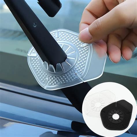 2pcs Car Windshield Wiper Arm Bottom Hole Protective Cover Silicone For
