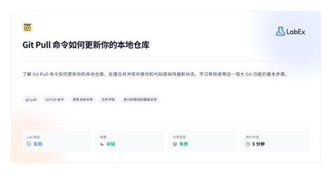 Git Pull 命令如何更新你的本地仓库 Labex