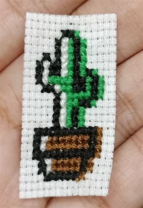 Mini Monstera Leaf Cross Stitch Pattern Monstera Cross Stitch Easy