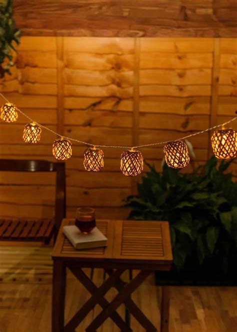 Valuelights Rattan String Lights X 10 One Size Matalan