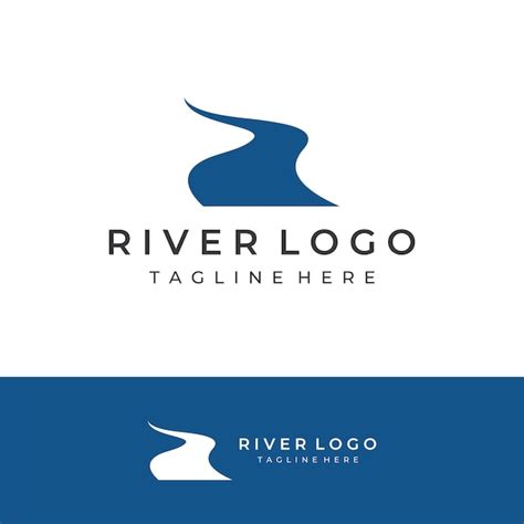Logos Of Rivers Creeks Riverbanks And Streams River Logo With