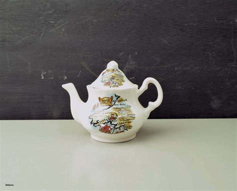 Vintage Bone China Y Doraig Pottery Wales St Davids Miniature Teapot