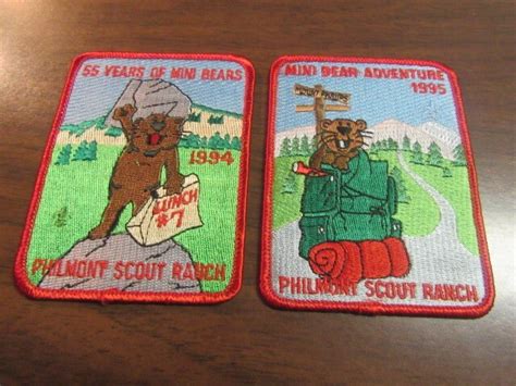 Philmont 1994 And 1995 Mini Bears Patches Bt3 Ebay